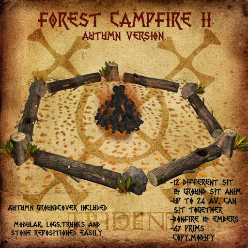 Second Life Marketplace - Forest Campfire II [Autumn]